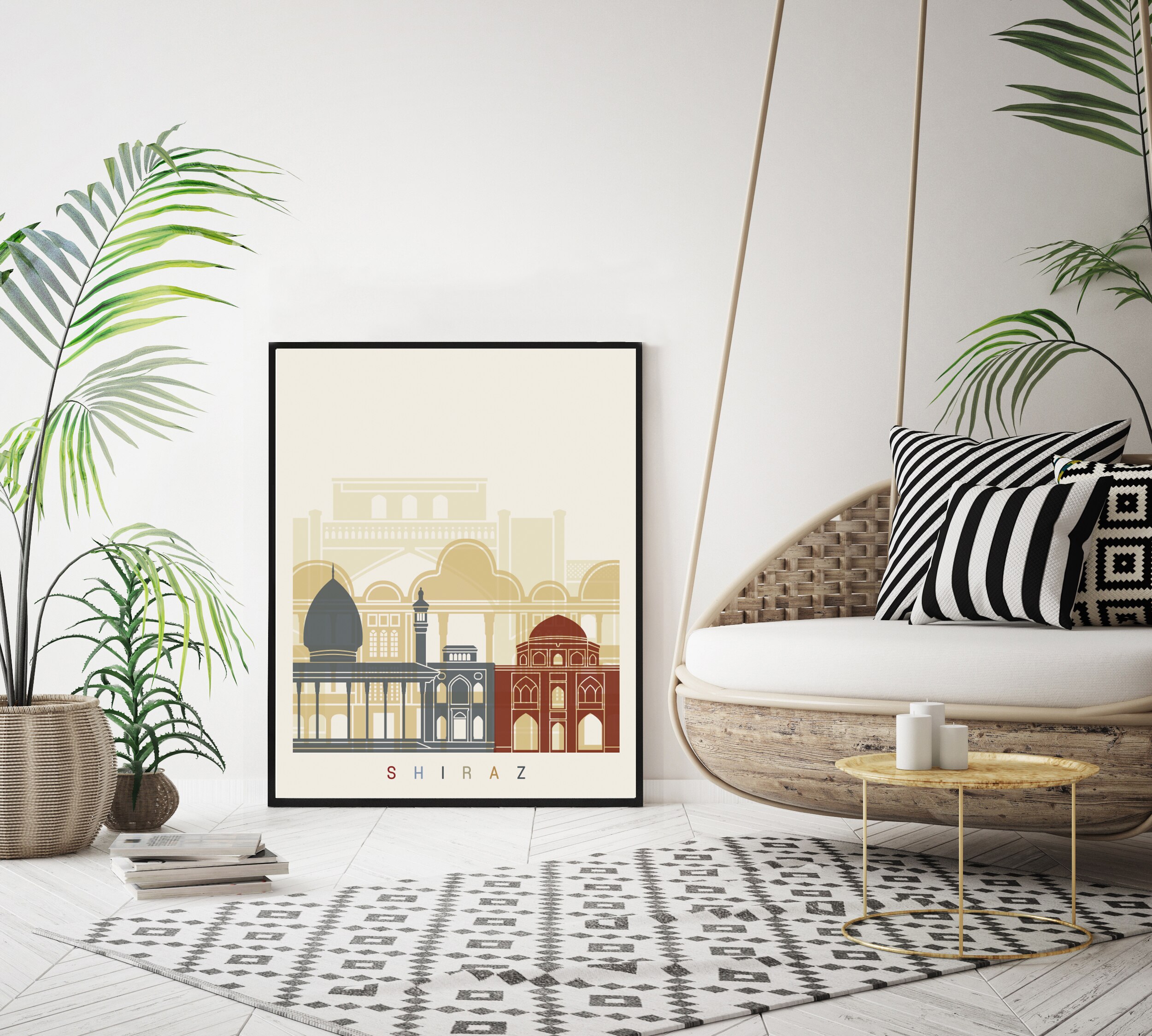 Shiraz Skyline Poster - Lámina Artistica Decoracio... – Grandado