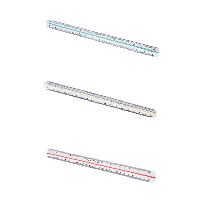 300mm 1:100~1:500 Triangular Metric Scale Ruler Fo... – Grandado
