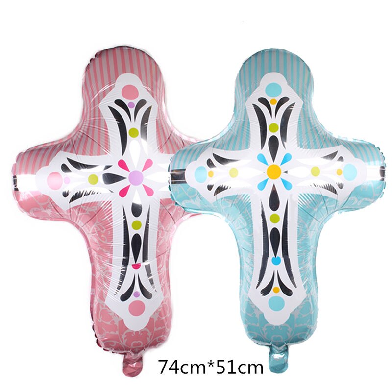 1pc Easter Cross Baptism Decor Foil Balloons Baby ... – Vicedeal
