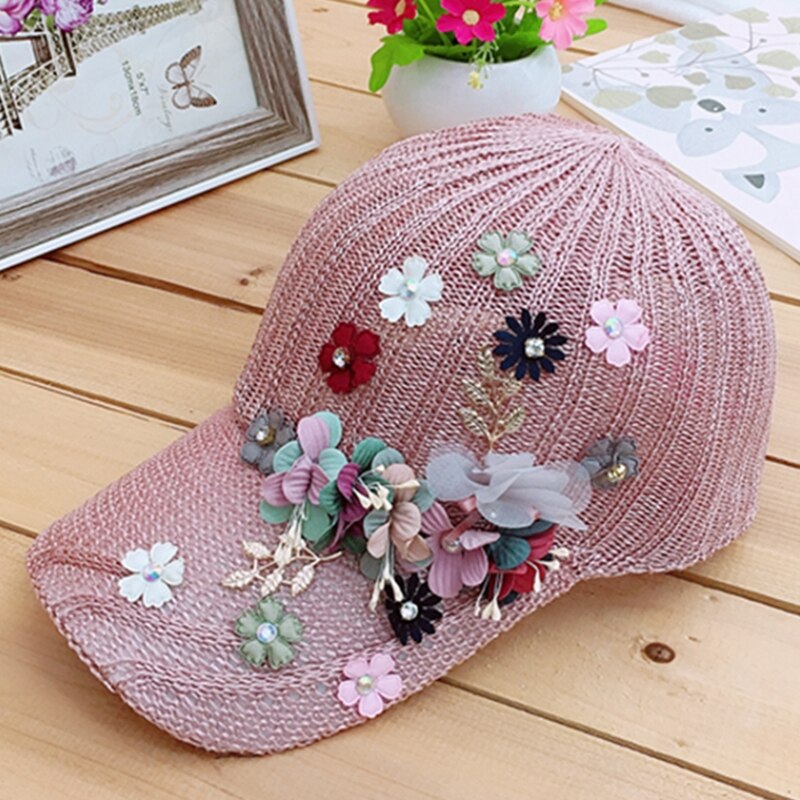 Women's Baseball Cap Diamond Flower Girls Snapback... – Grandado