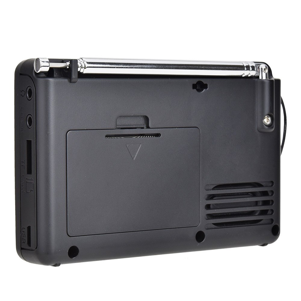 Radio portátil HRD-603 Radio FM/AM/SW TF Radio de bolsillo BT USB MP3 ...