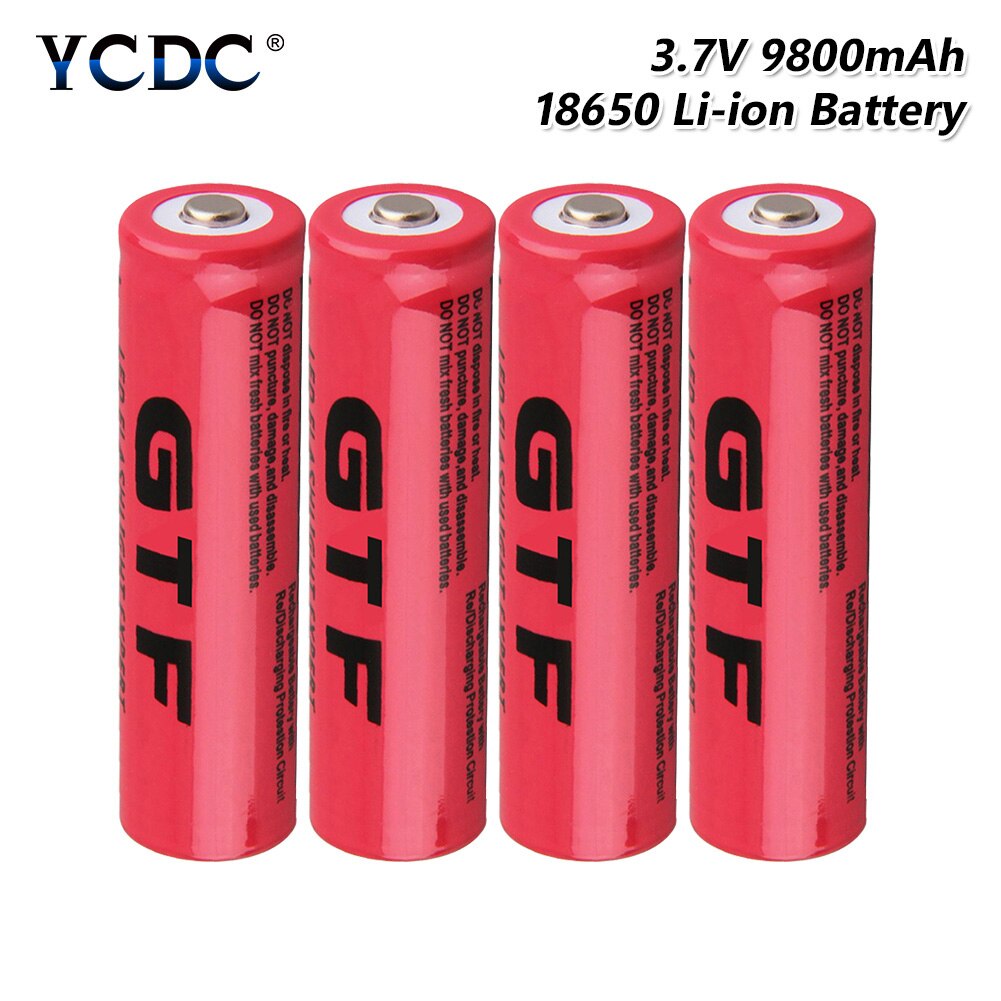 1/2/4/6/8 Pcs Rot 3,7 V 9800mAh Li-Ion GTF 18650 B... – Vicedeal