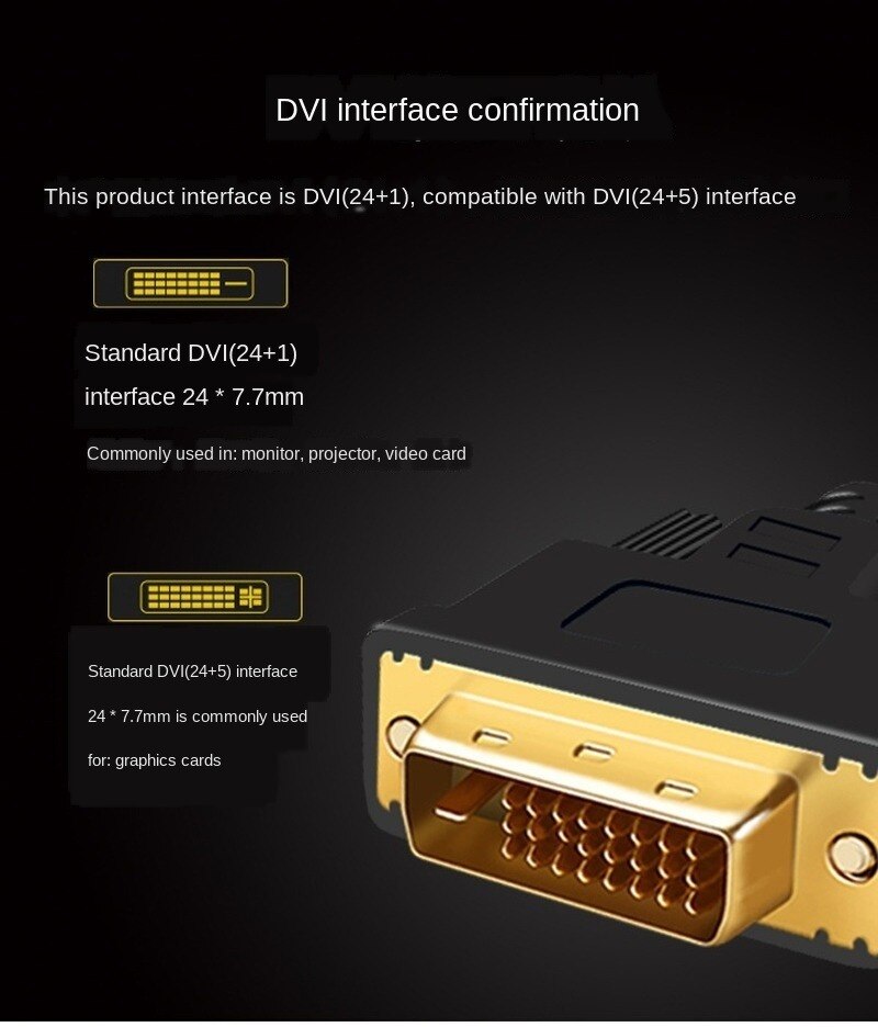 1.5M 3M 5M Dvi 24 + 1-D Volledige Koperen Magnetis... – Vicedeal