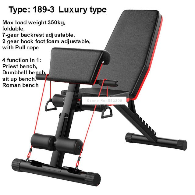 Multifunctional Foldable Dumbbell Bench 7 Gear Bac... – Grandado
