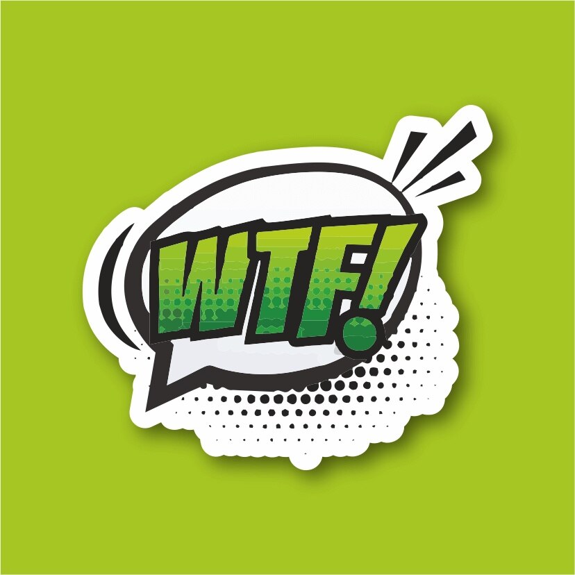 WTF! Pop Art Laptop and Phone Sticker-Decal max.8c... – Vicedeal