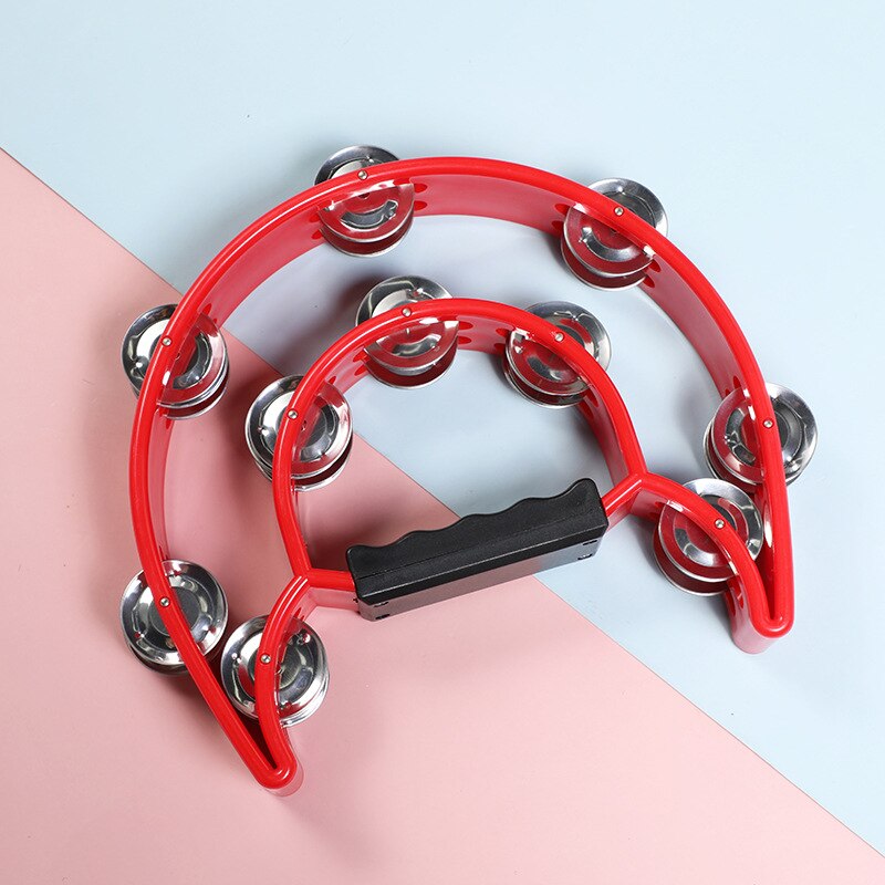 Double Half Moon Tambourine Percussion Instruments... – Grandado