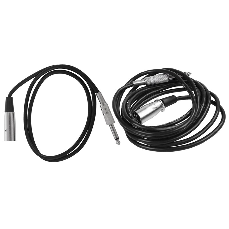 2 stk xlr 3 pin stik to 6.35mm 1/4 tommer han mon... – Grandado
