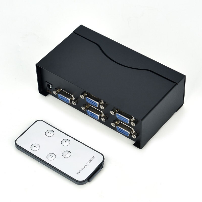 4 Port VGA Switch Box 4 In 1 Out HD Video Computer... – Vicedeal