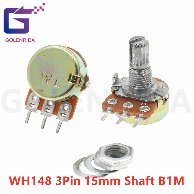 5PCS 1M ohm WH148 B1M 3pin Linear Potentiometer 15... – Grandado
