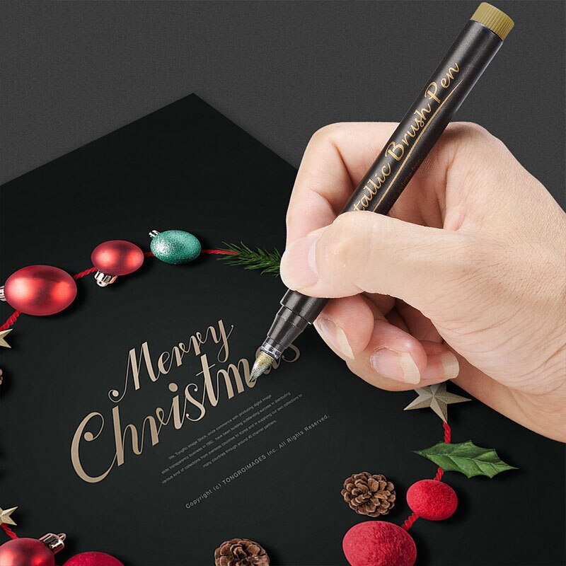 10 Color Waterproof Paint Marker Pens Metallic Col... – Vicedeal