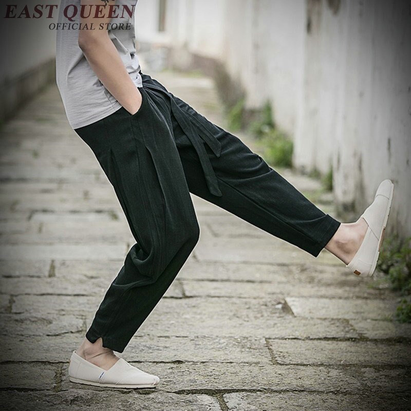 traditional mens clothing solid color casual loose... – Grandado