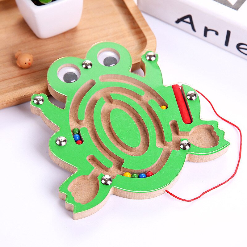 Magnetische Puzzel Doolhof Bal Bordspel Houten Die... – Vicedeal