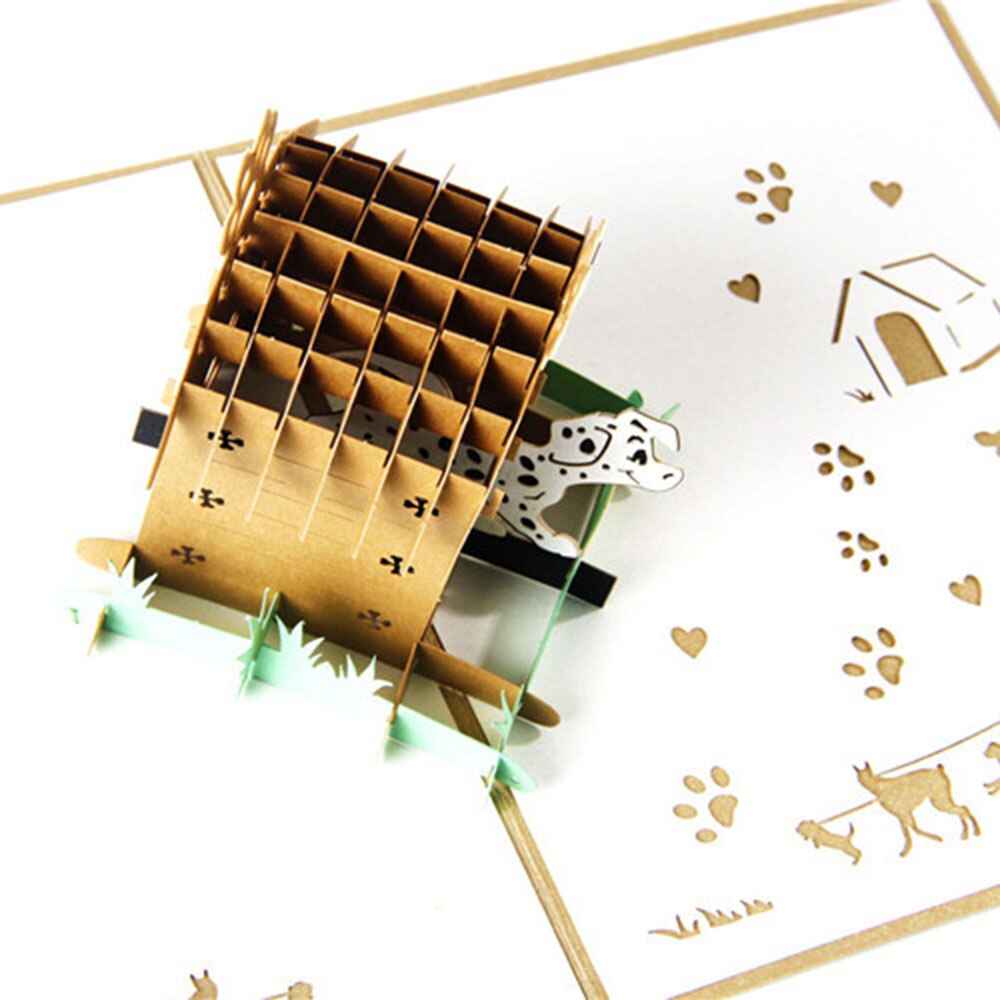 3pcs 3D Pops Up Card Dog House Birthday Card Pet H... – Grandado