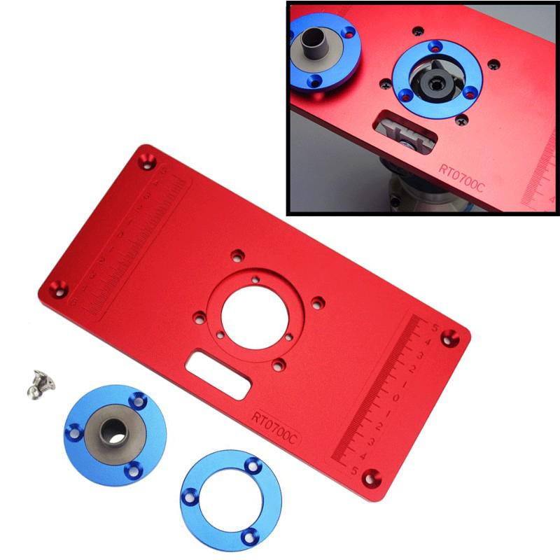 Aluminum Router Table Insert Plate w/ 2 Router Ins... – Vicedeal