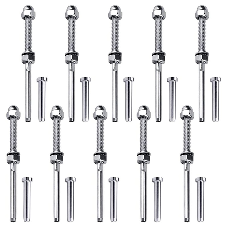 10 Pairs Threaded Terminal Stud and Stemball Swage... – Vicedeal