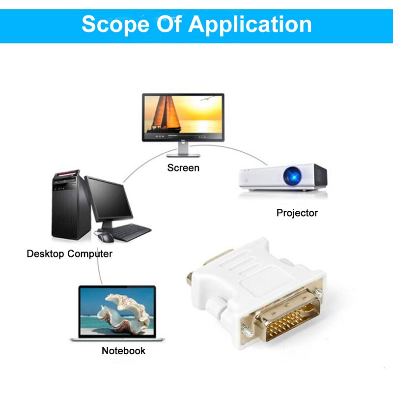 DVI-I 24+5 Pin DVI Male to VGA Female Video Conver... – Grandado