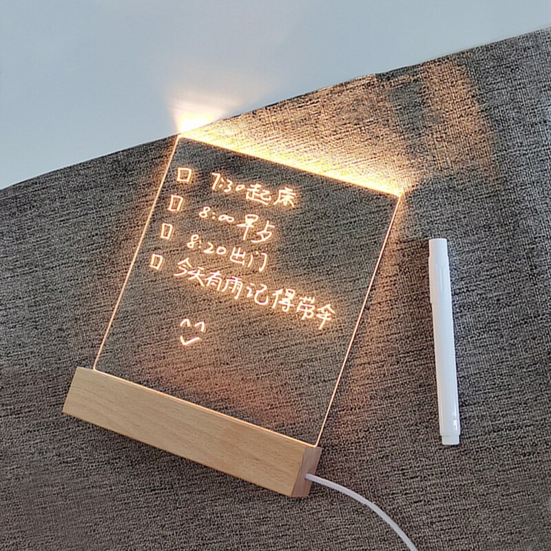 Transparent Acrylic Desktop Luminous Note Board Ca... – Grandado