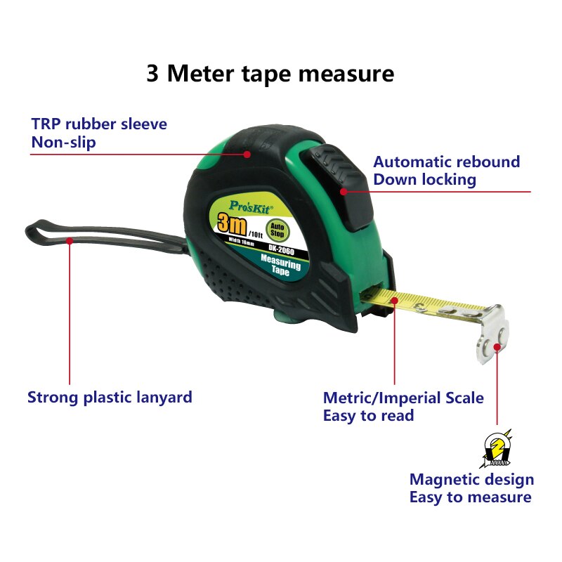 Proskit 3M Self-locking Retractable Tape Measure I... – Grandado