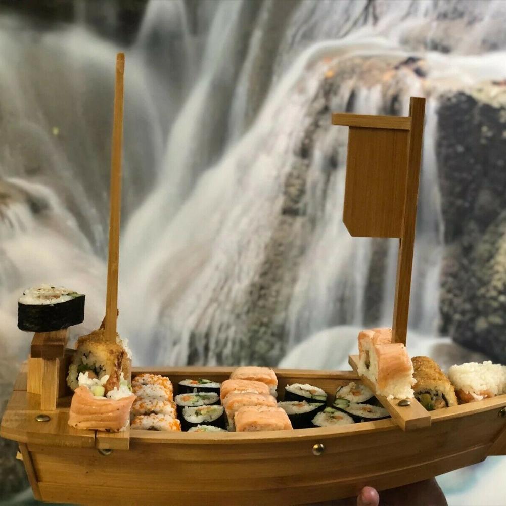 Japanese Cuisine Sushi Boats Seafood Tool Wooden S... – Vicedeal