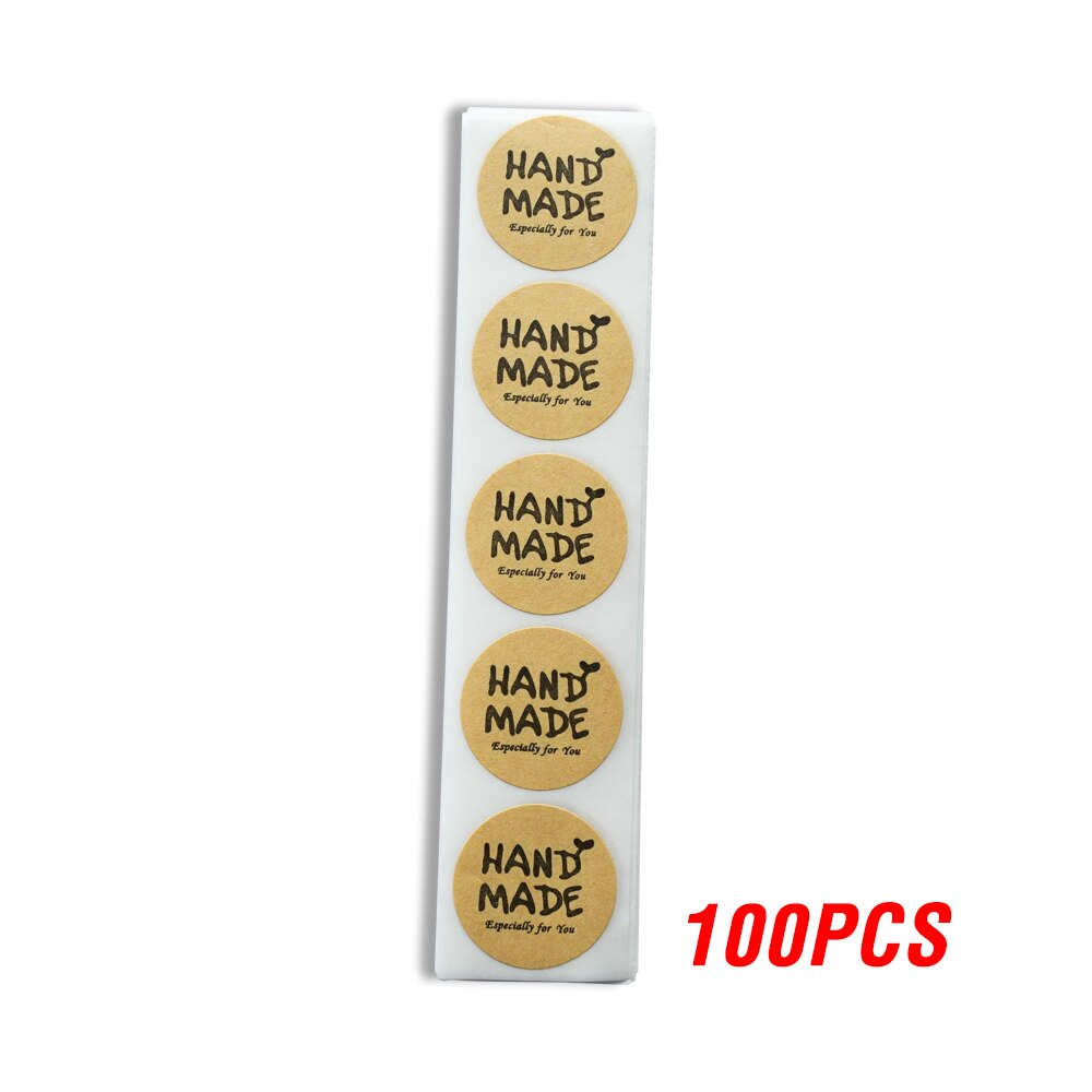 100-500pcs Brown Round HANDMADE Stickers Seal Labe... – Vicedeal