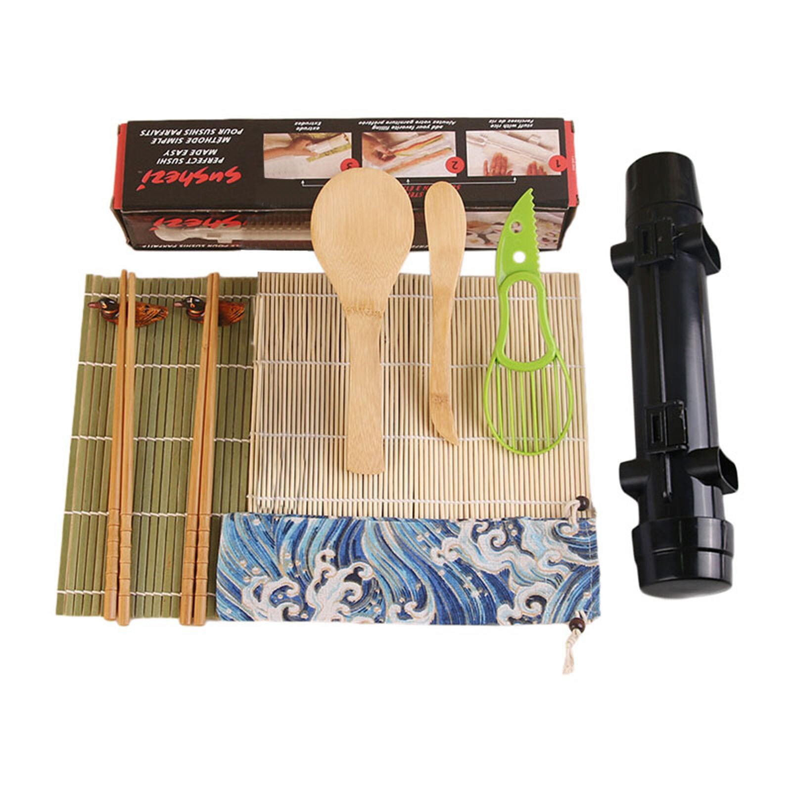 11 Pcs Bamboo Sushi Making Kit Sushi Complete Sush... – Grandado