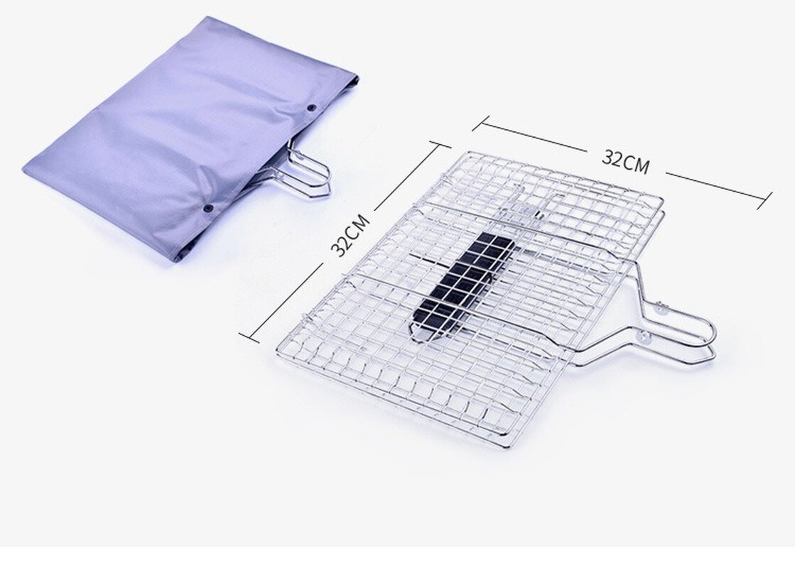 Bbq Rvs Grill Mesh Afneembare Grill Mesh Vouwen Gr... – Vicedeal