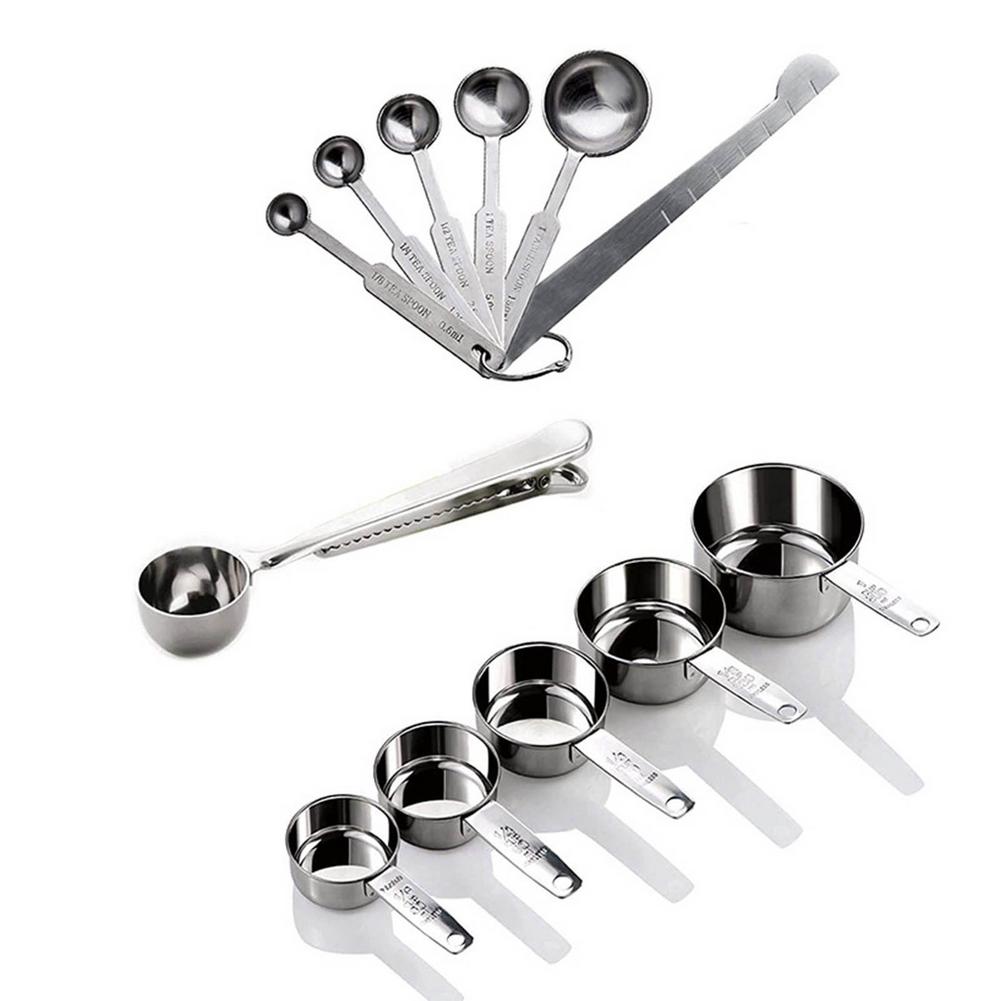 12 Pcs Rvs Metalen Maatlepels Koken Metalen Maatbe... – Vicedeal