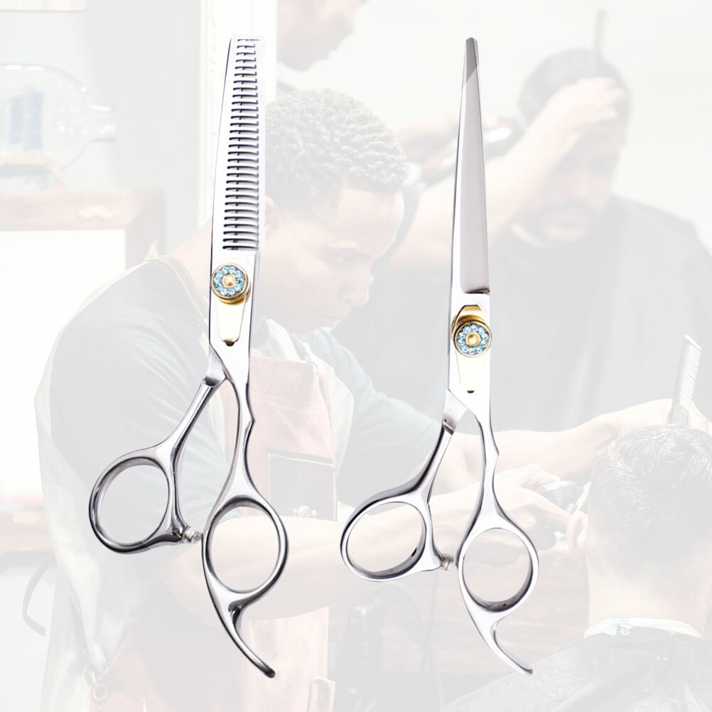 2pcs Barber Shop Barber Accessories Hair Scissors ... – Grandado