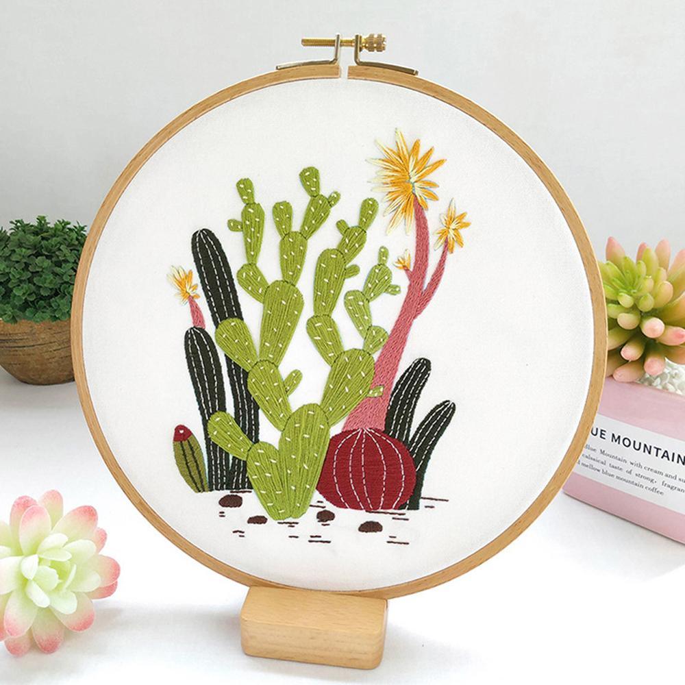 DIY Embroidery Kit Cactus Handcraft Needlework Cro... – Grandado