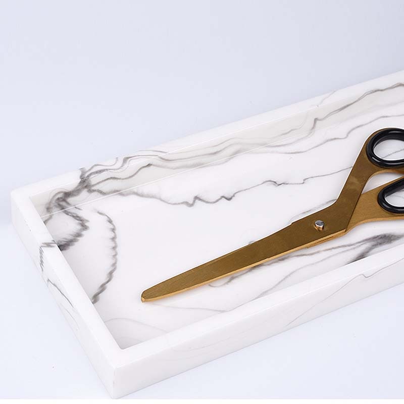 JINSERTA Marbled Storage Tray Resin Jewelry Displa... – Grandado