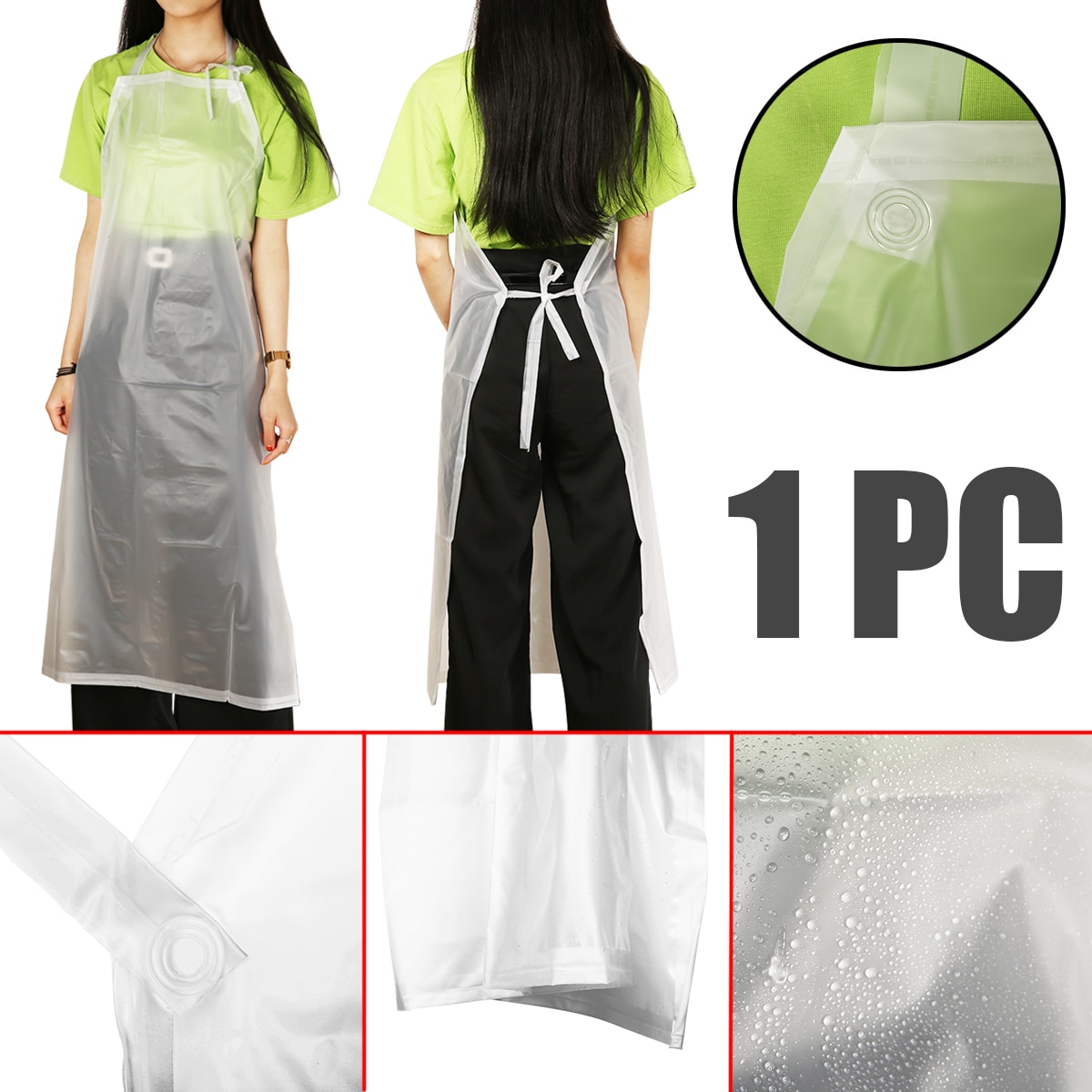 Frosted PVC Transparent Waterproof Apron Clear Oil... – Grandado