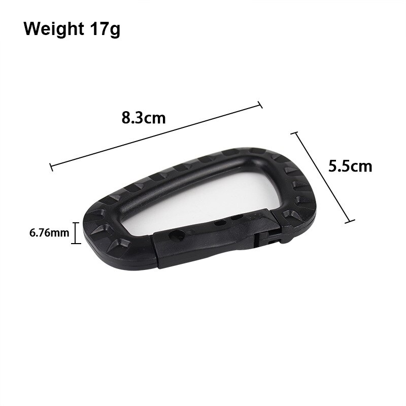 1pcs D Shape Plastic Snap Clip Carabiner Mountaine... – Grandado
