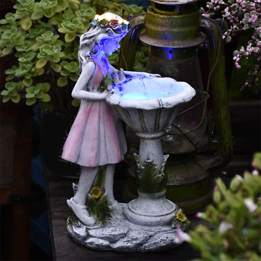 Resin Girls Fairy Figure Sculpture Ornaments Home ... – Vicedeal
