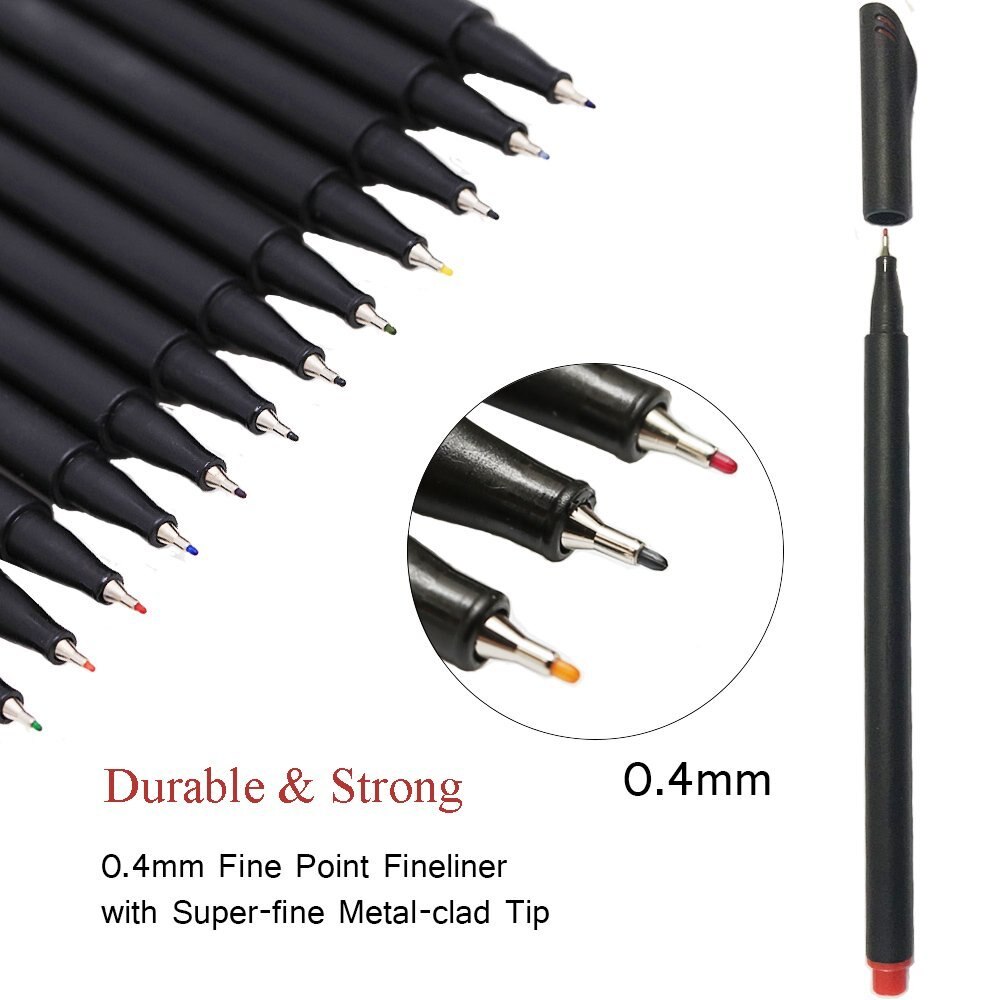 24 Colors Bullet Journal Pens No Bleed Colour Sket... – Vicedeal