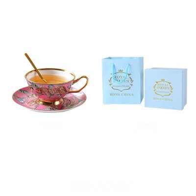 Coffee Set Cup & Saucers With Gold 304 SUS Spoon H... – Grandado