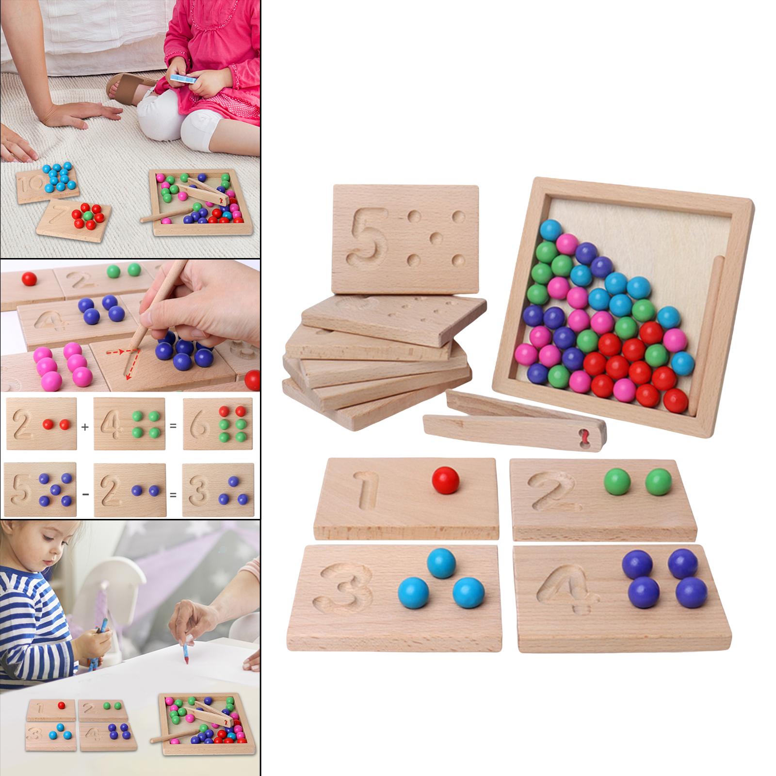 Wood Clip Beads Board Games Preschool Learning Toy... – Vicedeal