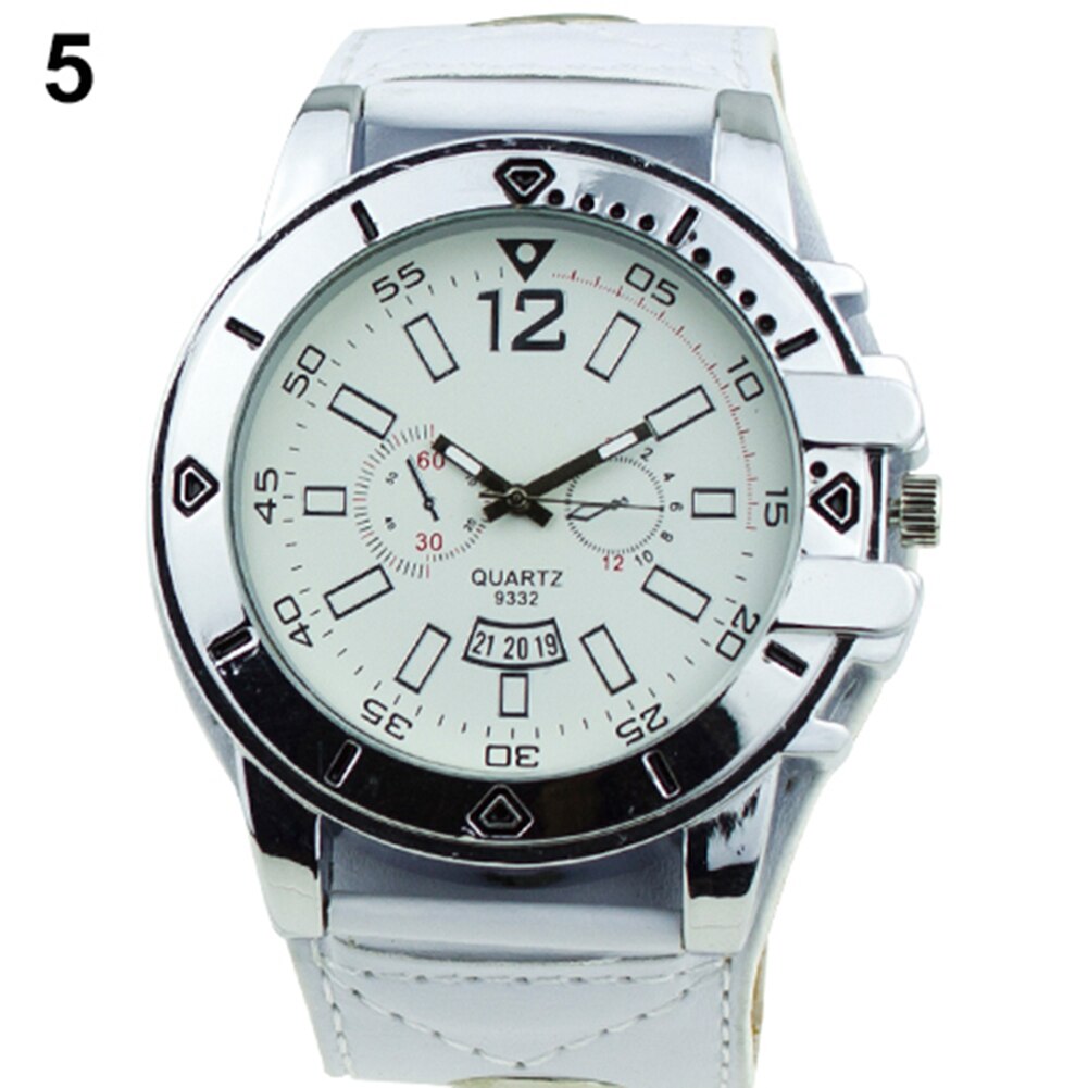 Colorful Men Oversized Dial Sport Quartz Steel Lea... – Vicedeal