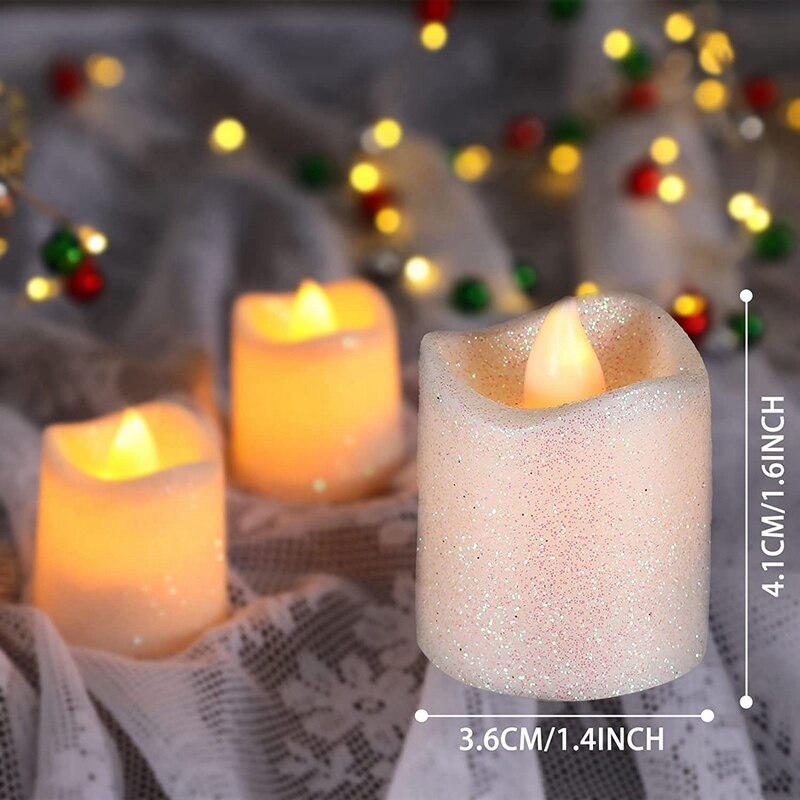 12 Pieces Valentine's Day Romantic Flameless C... – Vicedeal