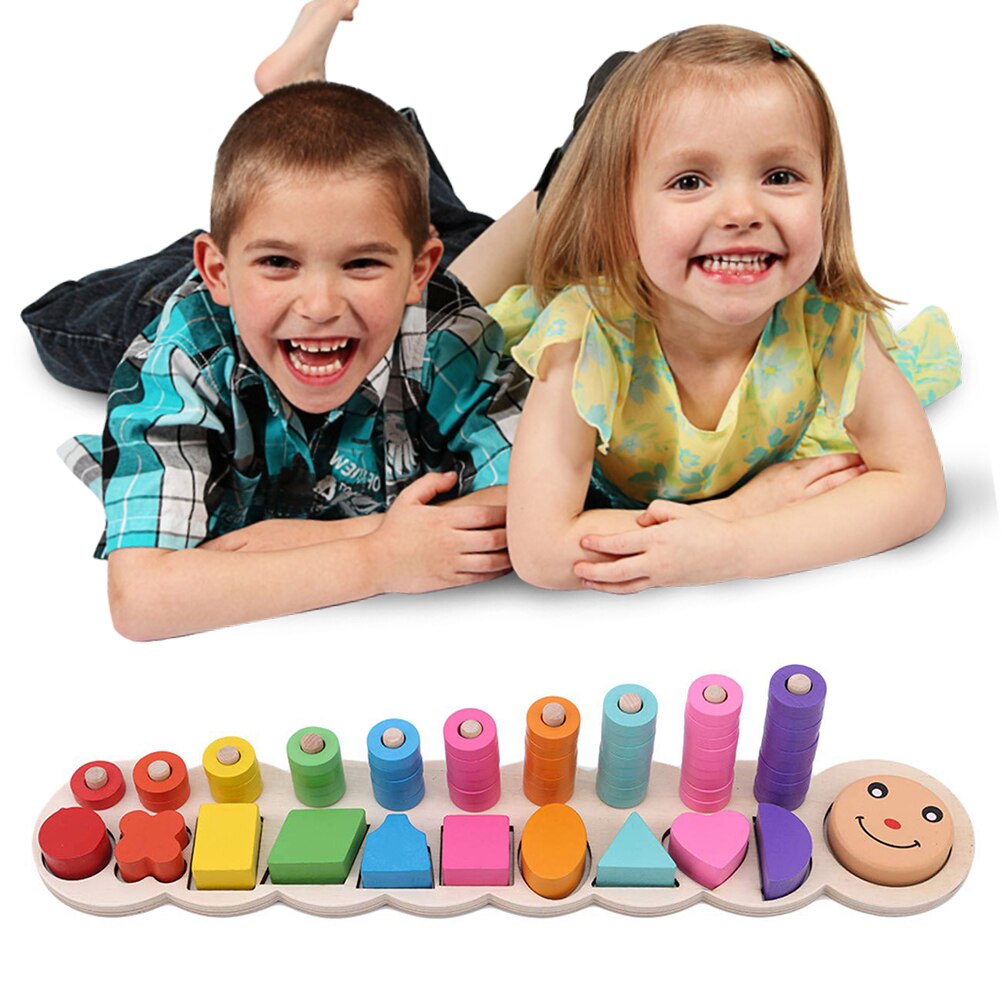 Children Wood Block Learning To Count Numbers Matc... – Grandado