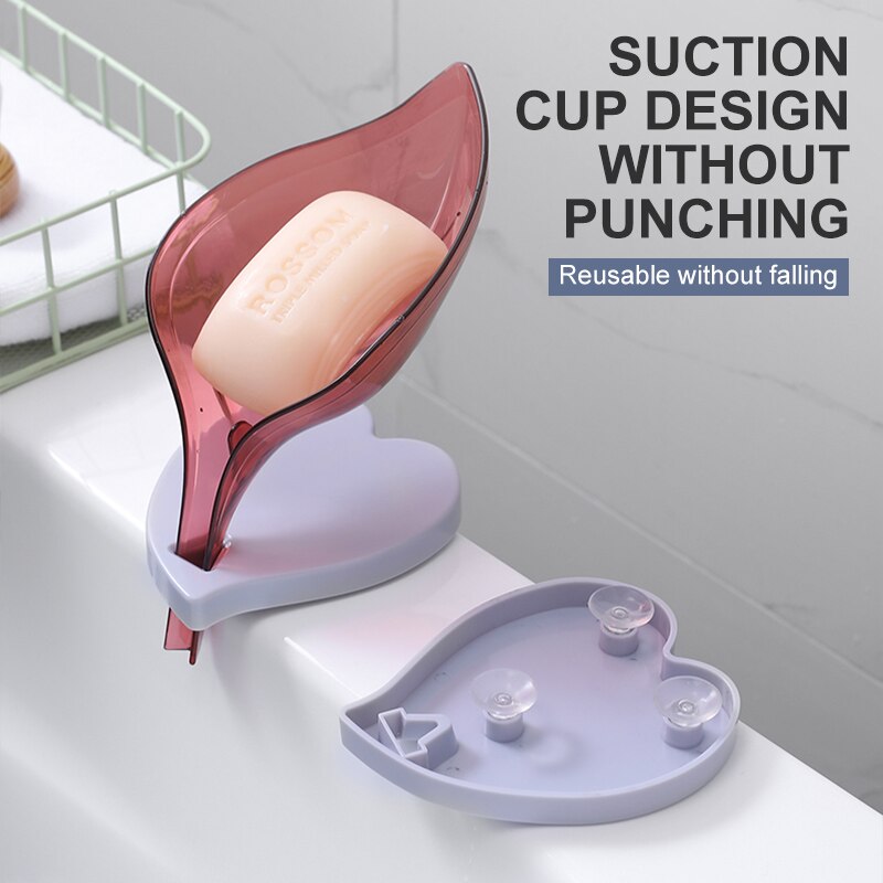 2PCS Leaf Shape Soap Dish Box Bathroom Soap Holder... – Grandado