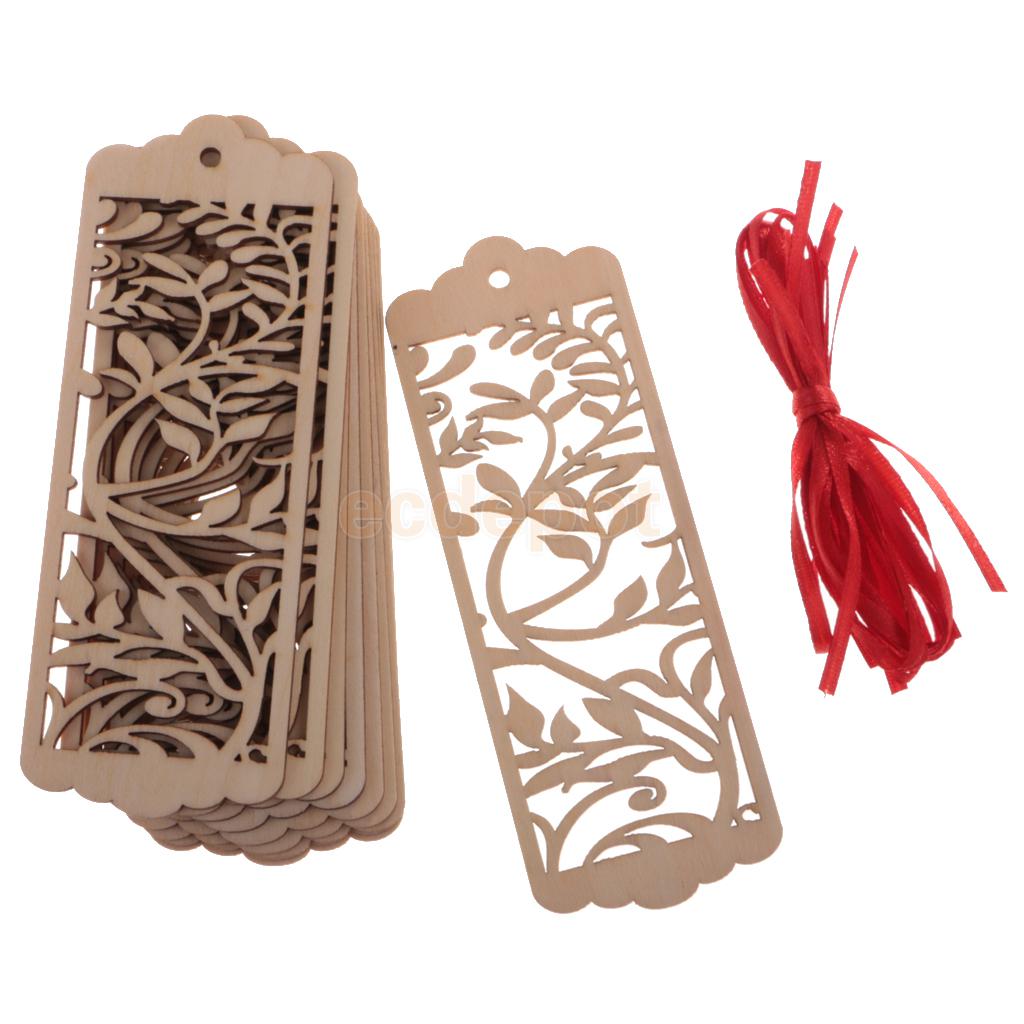 10pcs Country Wooden Tags Hollow Rectangle Bag Tag... – Grandado