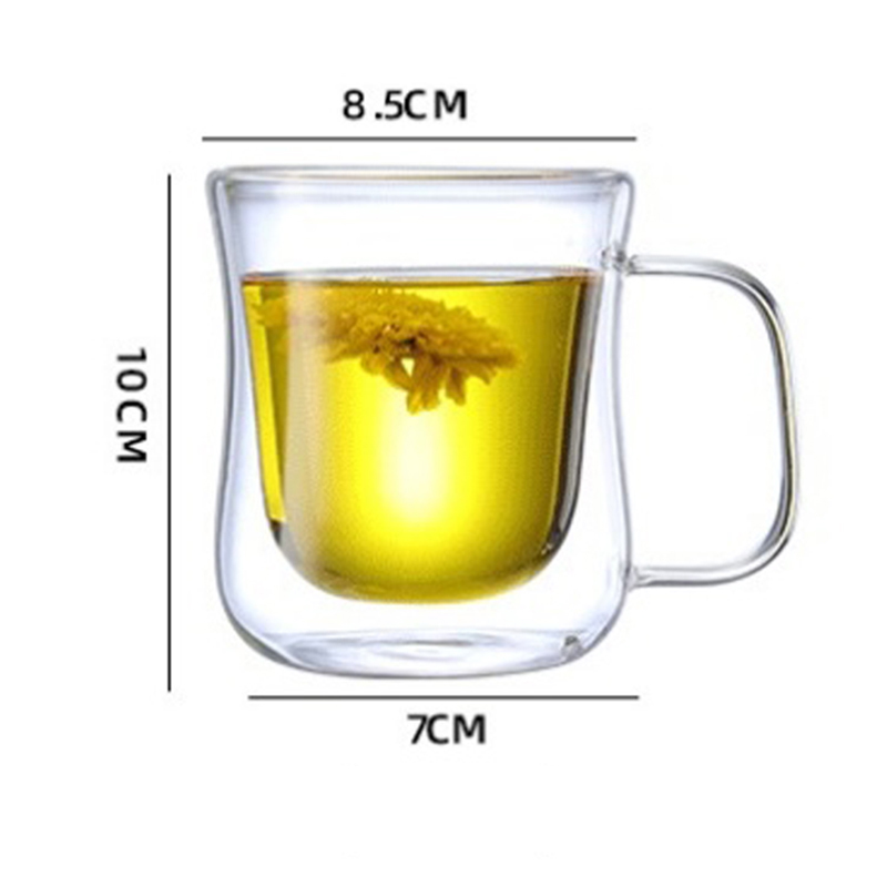 Round Egg Shape Double Wall Glass Cup Transparent ... – Grandado