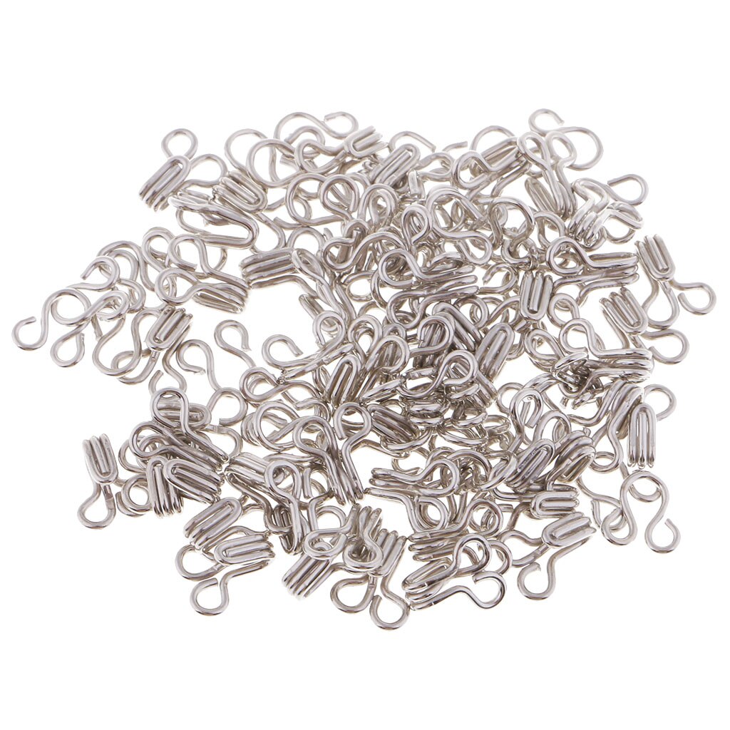 50 Pairs Metal Hooks and Eyes Closure Sew on Buckl... – Grandado