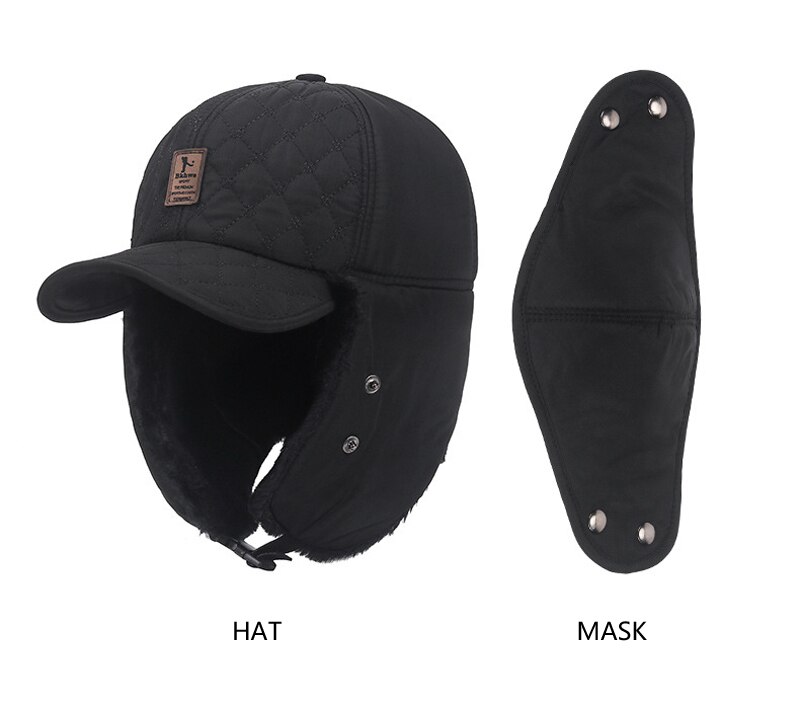 Men Ear Protection Hat Winter Warm Plush Male Bomb... – Grandado