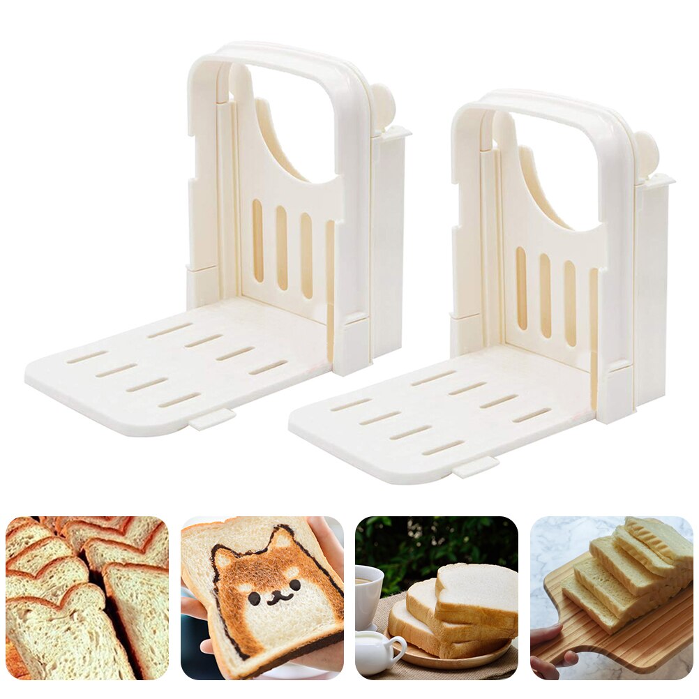 2 Stuks Opvouwbare Brood Toast Slicer Plastic Loaf... – Grandado