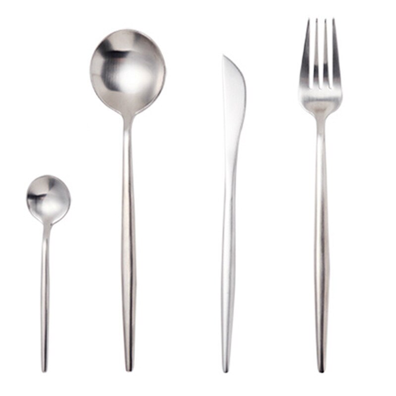 4 stk/sæt sort bestik sæt 304 rustfrit stål wester... – Grandado