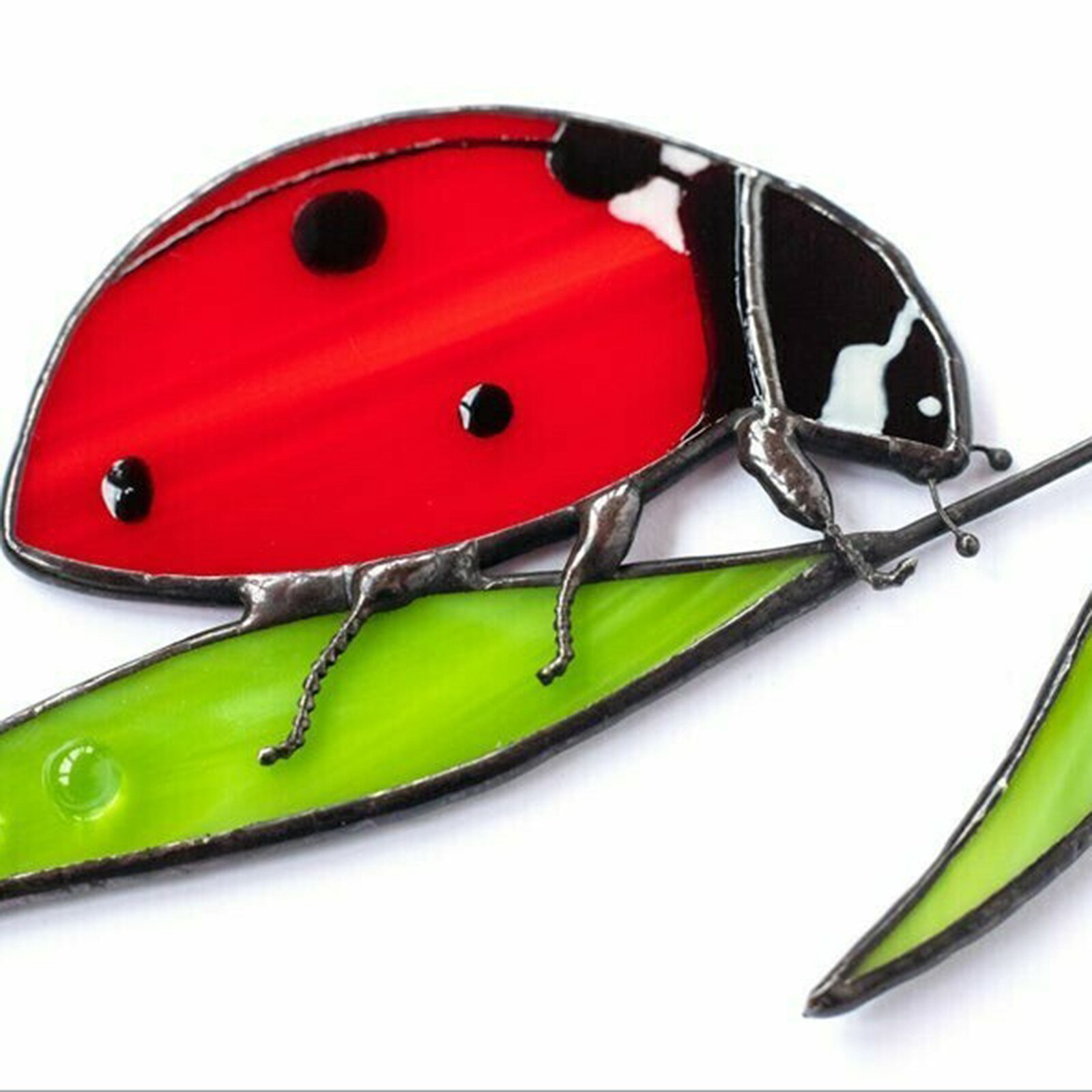 Lady Bug Suncatcher Stained Glass Window Hanging S... – Grandado