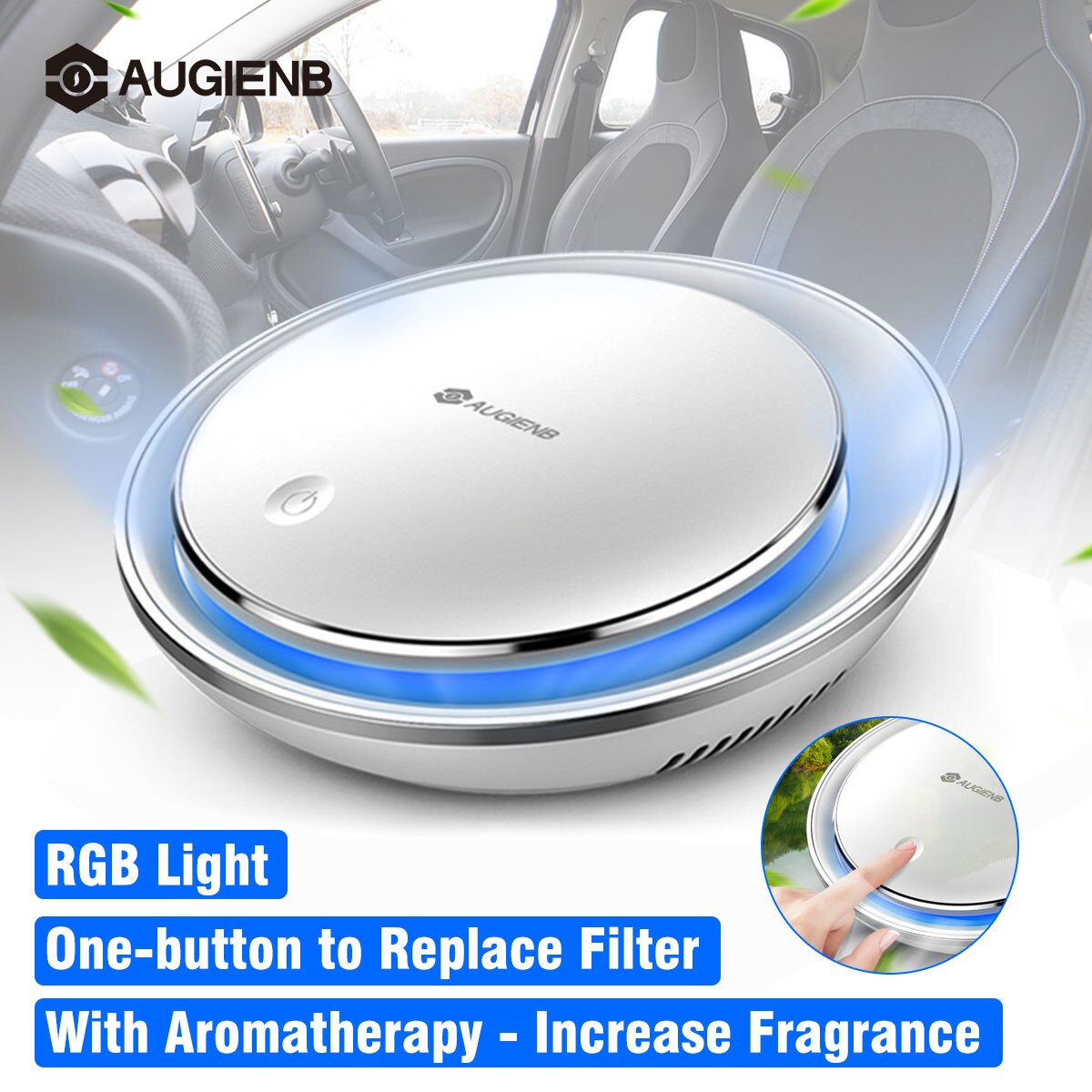 AUGIENB Air Purifier with HEPA Filter Fresh Air An... – Grandado