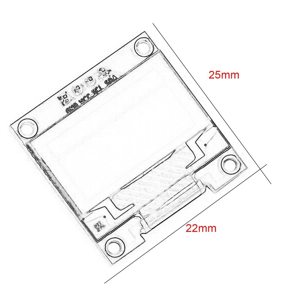 0,96 "amarillo azul/blanco I2c CII serie Oled LCD ... – Grandado
