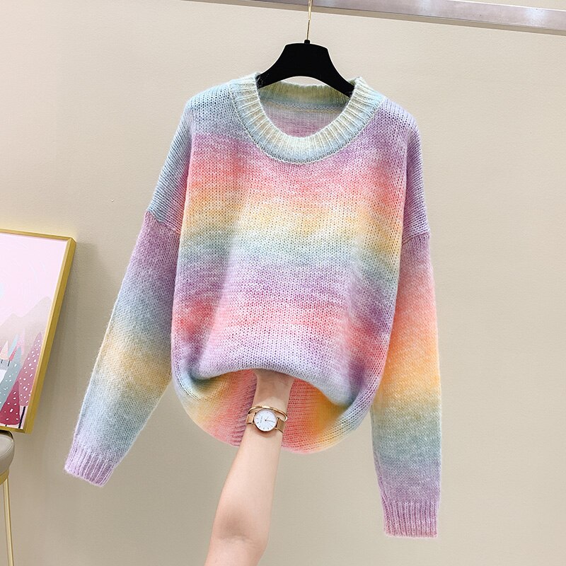 Rainbow sets loose languid is lazy wind sweater fe... – Grandado